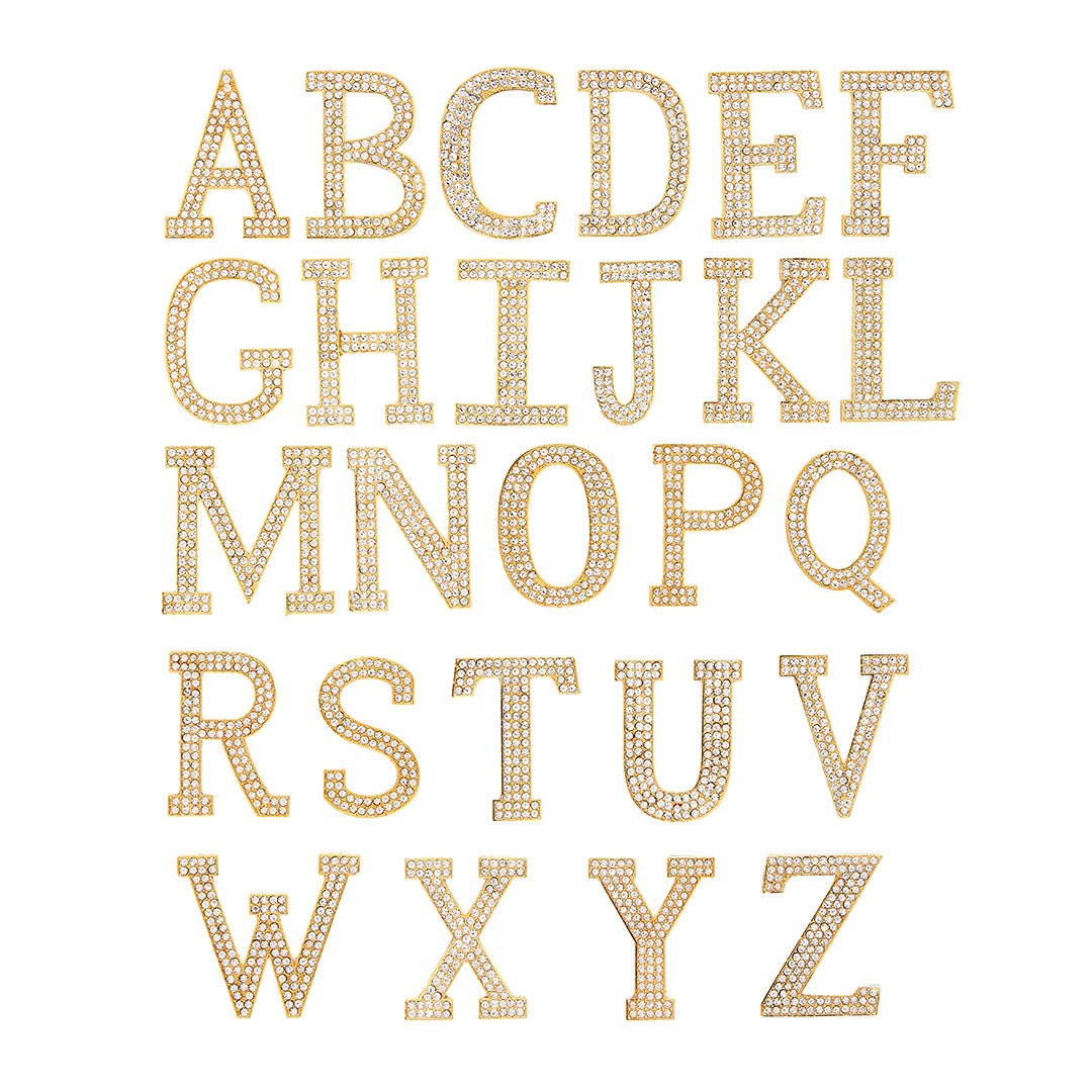 Shop Crystal-Studded Alphabets l Rhinestone Alphabet Letters – The ...